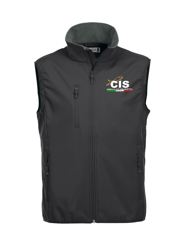 Gilet Softshell – Basic Softshell Vest – Nero Uomo – Federazione Cinofila